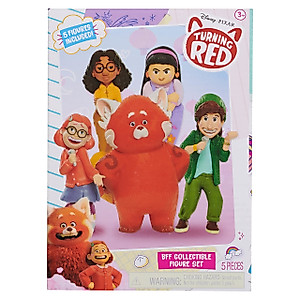 Just Play Disney and Pixar Turning Red 5-Piece BFF Collectible Figure Set 3-Inches High, Officially Licensed Kids Toys for Ages 3 Up