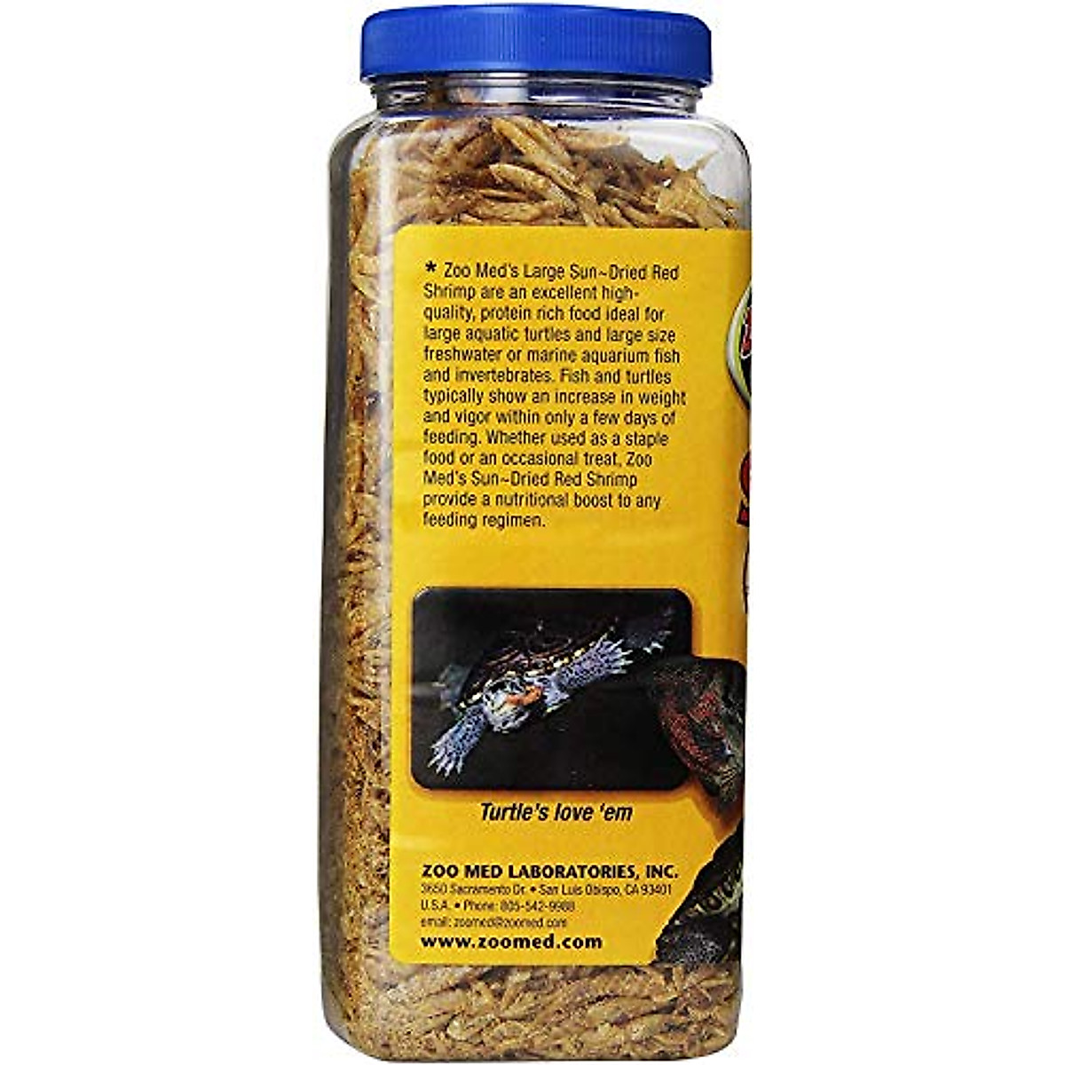 Zoo Med Large Sun-Dried Red Shrimp 5 oz - Pack of 3