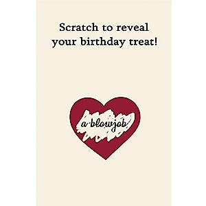 Scratch Birthday Card, Funny Naughty Birthday Card for Boyfriend Husband Fiance Wife Girlfriend