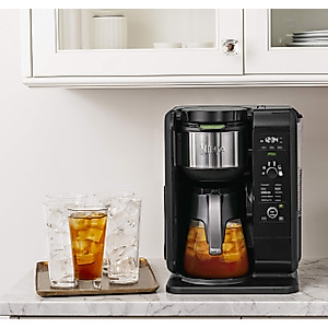 Ninja Hot and Cold Brewed System, Auto-iQ Tea and Coffee Maker with 6 Brew Sizes, 5 Brew Styles, Frother, Coffee & Tea Baskets with Glass Carafe (CP301)