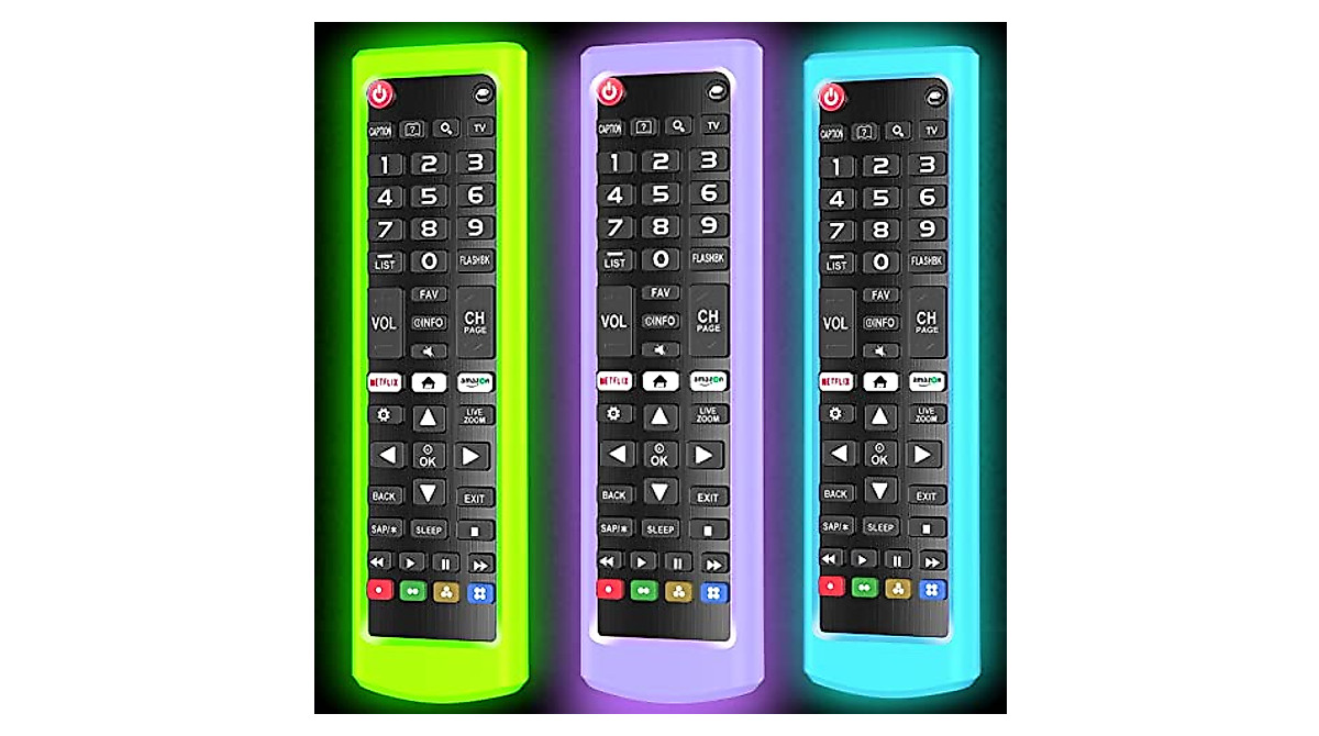 LG TV Remote Silicone Covers 3-Pack Glow-in-the-Dark Protection