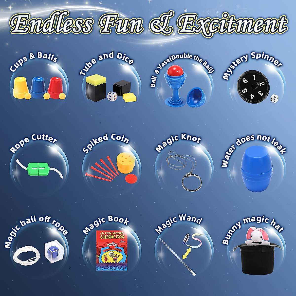 Skirfy Magic Tricks-Magic Kit for Kids Age 6-8,Magic Set with Magician Costume,Magic Wand, for Kids Boys Girls Ages 6 7 8 9 10 11 12