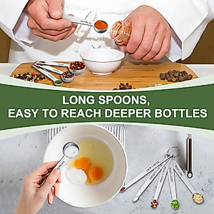 Measuring Cups and Spoons Set, 7 Stainless Steel Nesting Measuring Cups & 7 Spoons, 5 Mini Measuring Spoons & 2 Detachable Rings, Kitchen Gadgets for Cooking & Baking, Set of 21