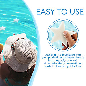 IMPRESA 3-Pack Scum Star Oil Absorbing Sponge - Excellent Absorber for Hot Tub, Spa and Swimming Pool Use - Compare to The Bugs and Balls - Made in USA
