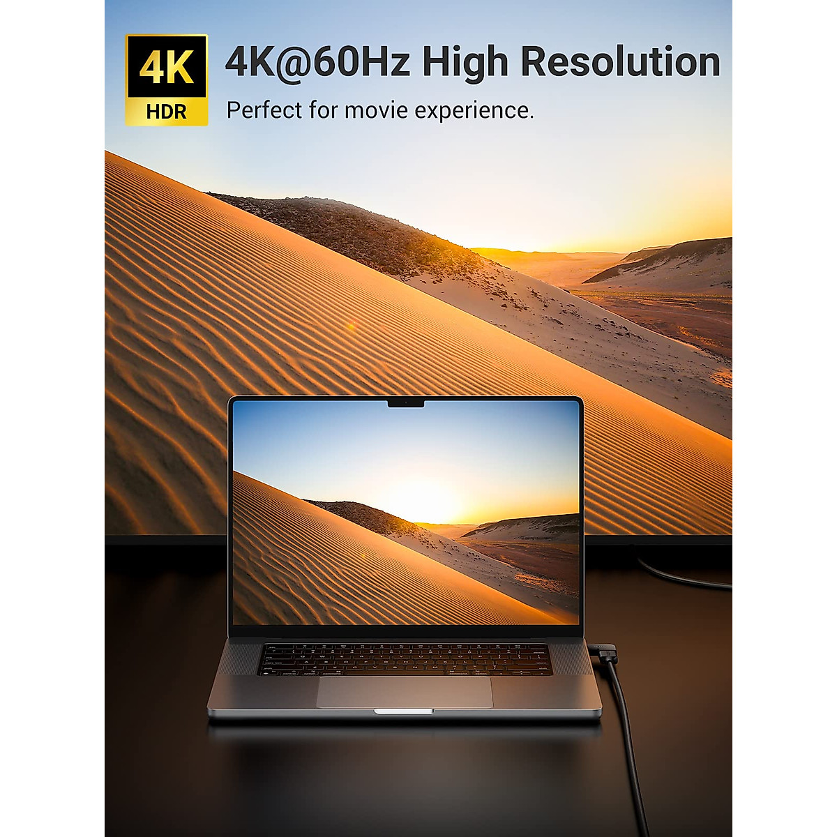 Ugreen 2Pack High Speed HDMI Port Saver Male to Female Adapter Right Angled 90 and 270 Degree