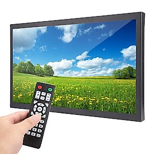 Bewinner 17.3 Inch 1080P Portable Monitor for PC CCTV Camera, Metal Shell Display Screen with HDMI/VGA/AV/BNC/USB Input Port, 1920×1080P Multifunctional Wall Mount Display for Surveillance