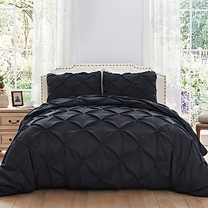 SunStyle Home Duvet Cover Twin Size - Reversible Pintuck Duvet Cover Set with Zipper Closure, Rust 2 Pieces Bedding Set, 1 Duvet Cover 68"x90" and 1 Pillow Sham 20"x26"