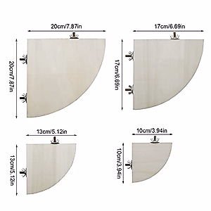 Litewoo Bird Parrot Corner Perch Flat Platform Stand, Easy to Install, Safe and Stable, Smooth Polishing Without Hurting Feet, Solid Hardwood Bird Cage Perches（XL）