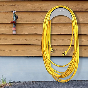 FLORA GUARD High Carbon Steel Hose Hanger Wall Mount Garden Hose Holder Hose Bracket, Garden Hose Holder,Metal, Wall Mount (Silver)