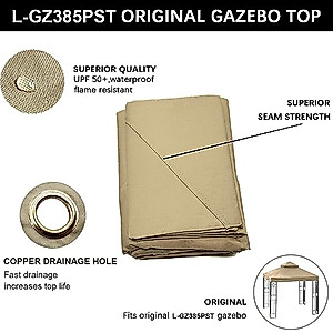 SCOCANOPY 8'x8' Gazebo Replacement Top for Model L-GZ385PST A101003000