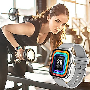 RIQINGY Let's Fit Smart Watch Smart Watch 1.69 Inch Smart Watch with Calling Function for Android and iOS Phones Waterproof Watch Sleep Pedometer Universal for Men and Women Fit Girl Bands