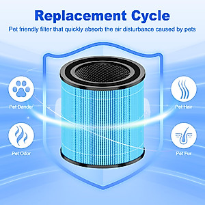 AP0601 Replacement Filter Compatible with AIRTOK AP0601 Air Purifier, 4-in-1 H13 True HEPA Filter, Part # AP0601-RF, 2 Pack