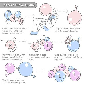 Pastel Balloon Garland Kit 36 inch Giant Macaron Candy Balloons, Rainbow Unicorn Balloon Arch Kit Birthdays Shower Wedding Bachelorette Gender Reveal DIY Backdrop Party Supplies Decorations