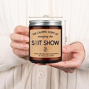 LEADO Scented Candle, Leaving Job Gifts, Farewell Gifts for Coworkers, Goodbye Gifts, Coworker Leaving Gifts for Women, Men - Congrats, Moving Away, Going Away Gift for Coworker, Friends, Boss