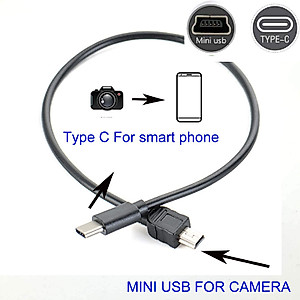 GuangMaoBo OTG Data Cable Type-C to Mini USB Camera