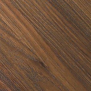 Rainbow Sophia Side Table End Table for Living Room, Farmhouse Accent Wood Nightstand for Bedroom with 2-Tier Storage, Dark Walnut