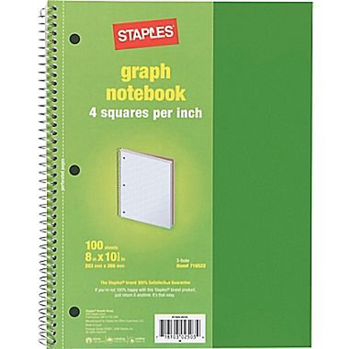 Staples Ruled Paper Graph Pad (11625M)