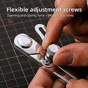 WUTA Wing Divider High Polished 304 Stainless Steel Adjustable Spacing Compass Wing Divider Scriber Leather Regulation Tools Edge Creaser DIY for Woodworking Leather Marking