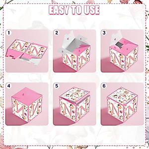 My Fairy First Birthday Decorations Balloons Box, 3pcs Baby Boxes with Letters, Fairy 1st Birthday Decorations Balloons Boxes for Girl Baby Showers Anniversary Party Backdrop, Photography Props