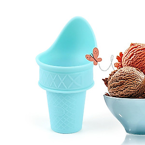 Generic Ice Cream Cone Scoop, Kids Ice Cream Cones Scoop, Mini Ice Cream Cones Reusable, Plastic Ice Cream Cones Kids Scoop, Plastic Ice Cream Cone Scoop, Plastic Cone Shaped Ice Cream Scoop (2PCS)