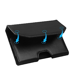 Full Grain Leather Surface Duo 2 holster case for Microsoft Surface Duo universal 4.7'' to 5.8''Sleeve black