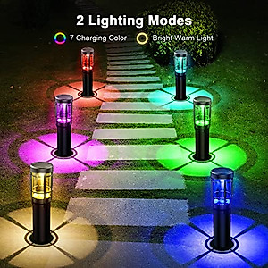 KELME Solar Pathway Lights, 6 Pack Solar Outdoor Lights Up to 14 Hrs Warm White Solar Landscape Lights, IP65 Waterproof Solar Garden Lights for Path Walkway Yard Lawn Decorative