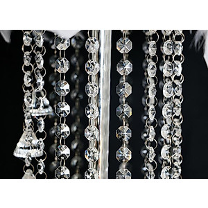 Hsyile Lighting KU300180 Modern and Simple Crystal Floor Lamp Home Lighting for Living Room Bedroom, Lampshade White,3 Lights