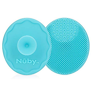 Nuby Scrubbies Silicone Bath Brush with Built-in Handle, 2 Count