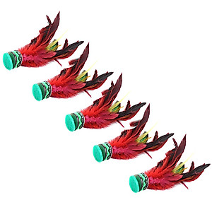 Vbestlife 5PCS 20CM Height Chinese Jianzi Foot Kick Foot Exercise Ourdoor Family Toy Kick Shuttlecock