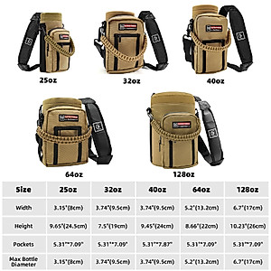 NATURE PIONEOR Insulated Water Bottle Holder with Shoulder Strap for Half Gallon One Gallon 128OZ Sports Water Jugs Bottles, Carrier/Pouch Sleeve for Outdoor Camping, Hiking,Gym