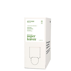 ATTITUDE Liquid Hand Soap, EWG Verified, Plant and Mineral-Based, Vegan Personal Care Products, Olive Leaves, 67.6 Fl Oz