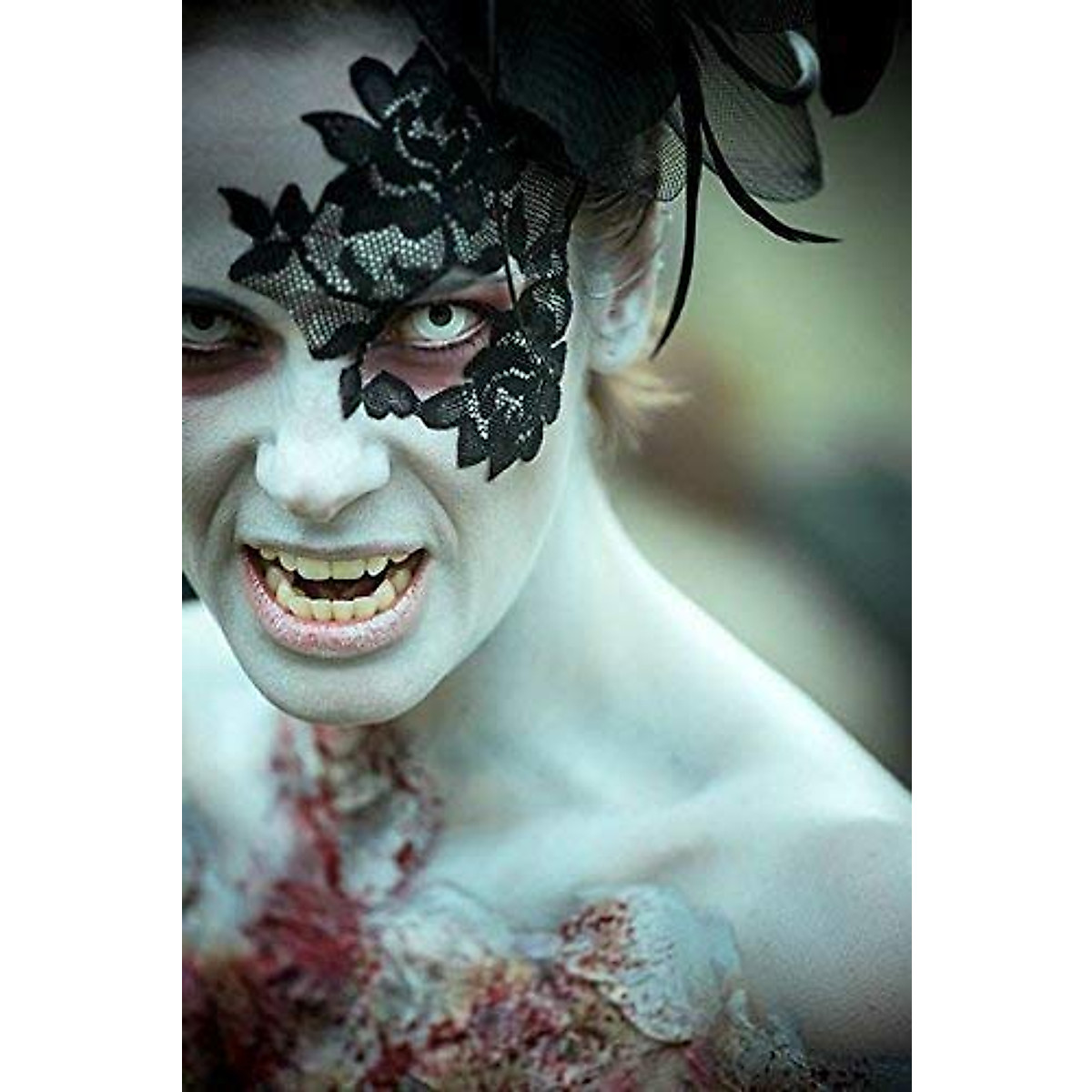 Reusable Adhesive Black Lace Masquerade Mask by LacedAndWaisted - includes liquid adhesive, no stick or strap needed! (strapless lace mask)