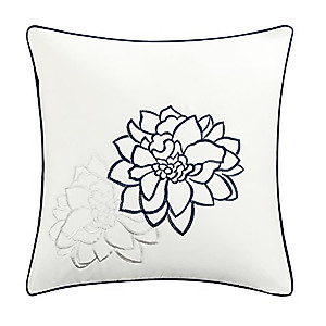 Chic Home Sigal 20 Piece Comforter Set Reversible Geometric Quilted Design Complete Bed in a Bag Bedding – Sheets Decorative Pillows Shams Window Treatments Curtains Included King Navy