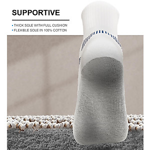 BULLIANT Compression Socks for Men 6Pairs, Athletic Crew Socks Cushioned For Men Sports Running-Arch Support(6Pairs,Shoes Size:Men 11-13)