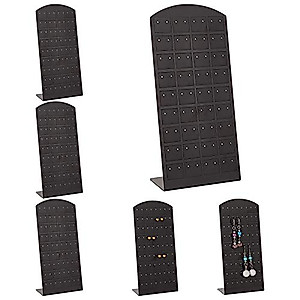 PH PandaHall 10 Packs 72 Holes Earring Holder Organizer Acrylic Ear Stud Earring Display Rack Organizer Stand L-Shape Earrings Ear Studs Jewelry Show Plastic Display Showcase (7.5 x 3.5 x 1.8 Inch)