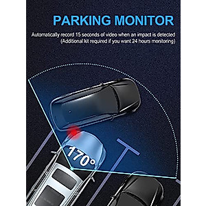 Dash Cam, FHD 1080P Mini Dash Camera for Cars with WiFi, 2.45" IPS Screen, Night Vision, WDR, Loop Recording, G-Sensor Lock, 170°Wide Angle and Parking Monitor