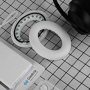 Geekria QuickFit Replacement Ear Pads for Bose 700, NC700, NCH700 Headphones Ear Cushions, Headset Earpads, Ear Cups Repair Parts (White)