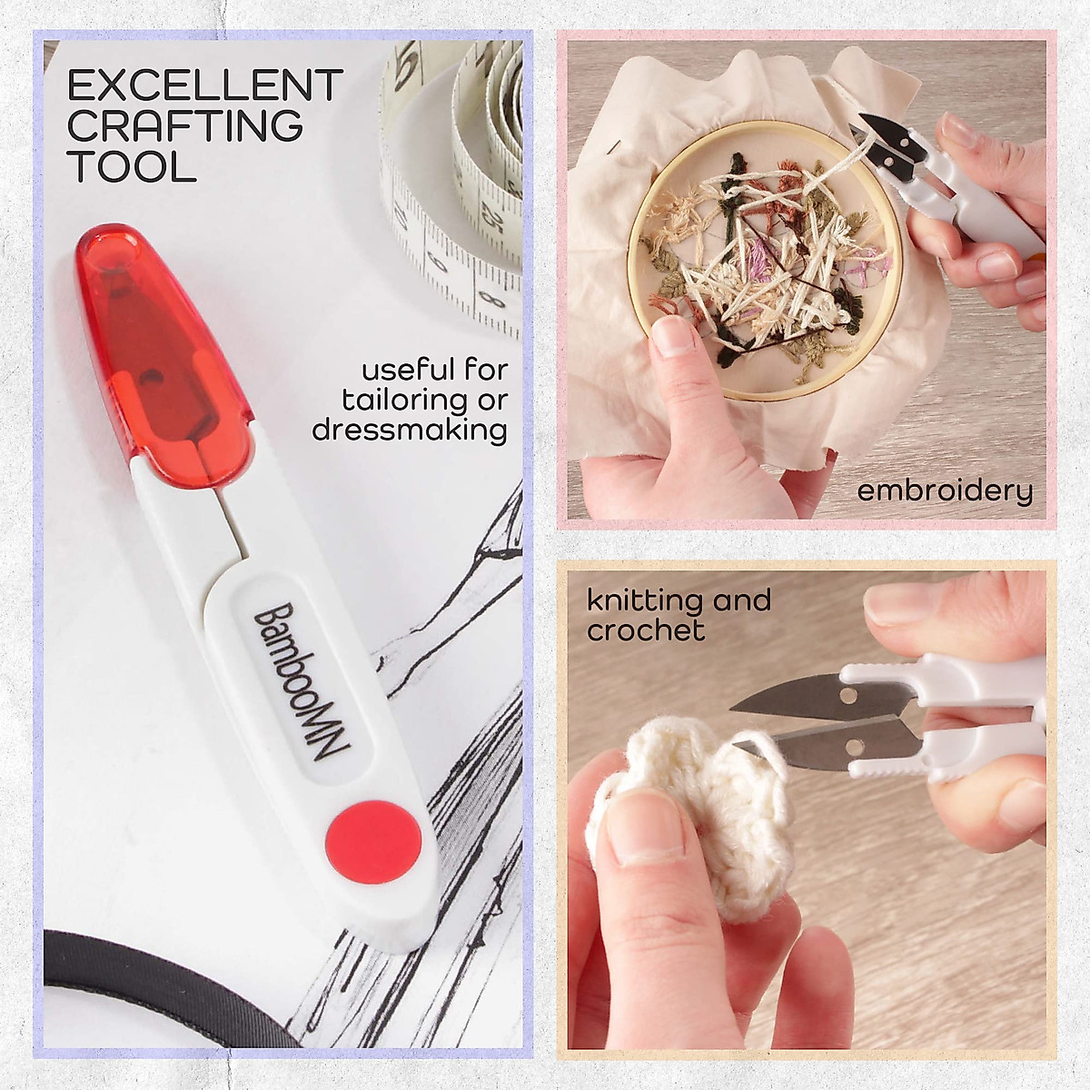 Professional Thread Snips - Multi-Purpose Travel Scissor - Purple - 1 Pair