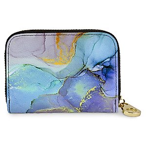 Monarque RFID Secure Armored Zipper Wallet (Blue Marble)