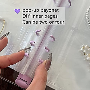 BINGC Transparent Jewelry Storage Book, Upgraded Anti-Tarnishing Anti Oxidation Organizer Bag with Pockets DIY Earring & Ring Book Holder (100 Grids + 100 Ziplock Bags) (BLUE)