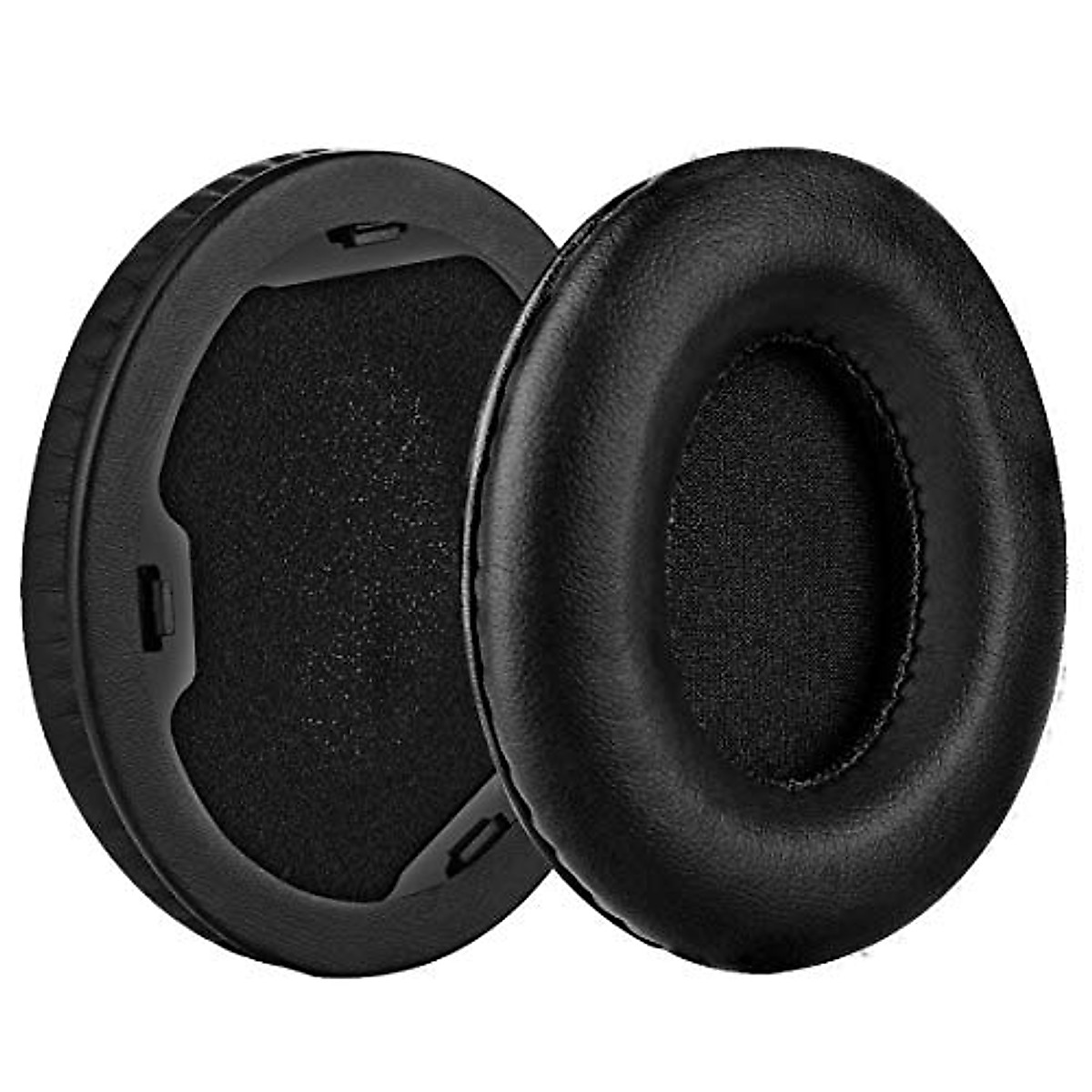 Geekria QuickFit Protein Leather Replacement Ear Pads for Monster B Studio 1.0 (1st Gen) Headphones Earpads, Headset Ear Cushion Repair Parts (Black)