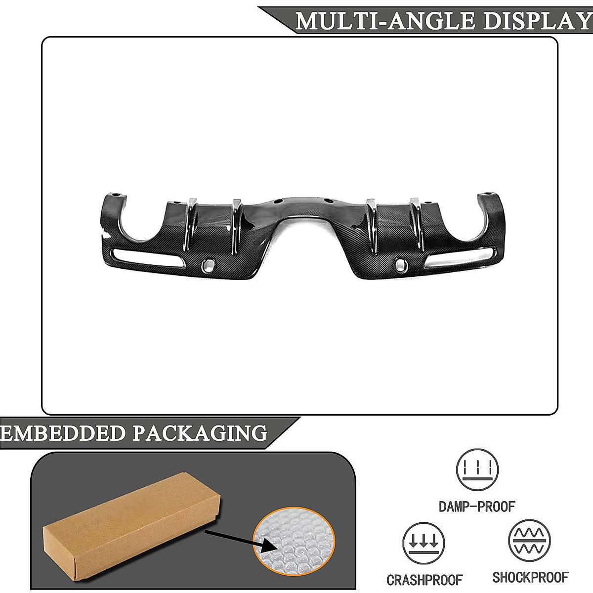 MCARCAR KIT Carbon Fiber Rear Bumper Diffuser for Toyota Supra A90 A91 2019-2022 Coupe 2-Door Lower Bumper Lip Spoiler Valance Protector Factory Outlet