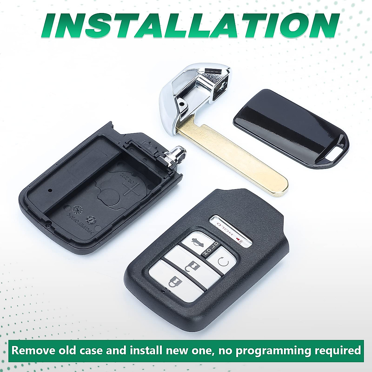 Beefunny Replacement Remote Car Key Shell Case Fob 5 Button for Honda Civic 2016-2018 - KR5V2X (1)