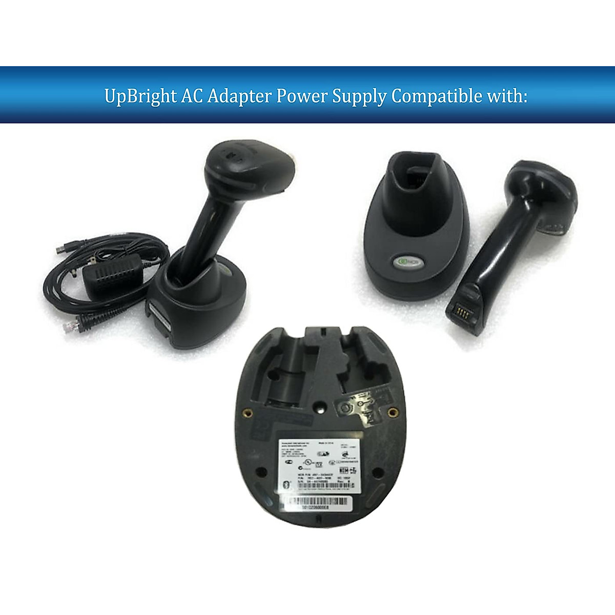 UpBright 5V AC Adapter Compatible with Metrologic Honeywell 3A-052WP05 00-06324 NCR Xenon 1902 CCB01-010BT Base 1200G 1300 1400G 46-00525 Voyager Barcode Scanner 6123 48-5.2-650R 5.2V DC Power Charger