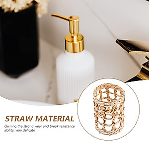 GANAZONO Rattan Vase Woven Vase Sleeve: 2pcs Wicker Cup Holder Rattan Tumbler Sleeves Handwoven Vase Sleeve Pencil Holder Table Centerpiece Decor for Home Garden Cup Sleeve