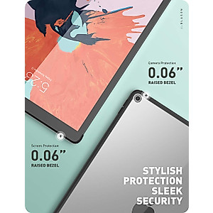 i-Blason Case for iPad 9th/8th/7th Generation, iPad 10.2 (20212020/2019), Compatible with Official Smart Cover and Smart Keyboard, Clear Slim Hybrid Case Cover for iPad 10.2 (Black)