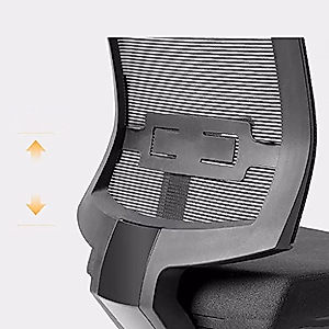 YokIma Comfort Office Chair Office Chair Height Adjustable Desk Chair 360° Swivel Computer Chair Comfortable Managerial Chairs with Armrests Firm Seat Cushion (Black)