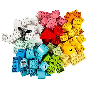 LEGO DUPLO Classic Heart Box, First Bricks Building Toy, Educational Activity and Development Set, Early Learning Toys for Toddlers 1.5-3 Years Old, 10909