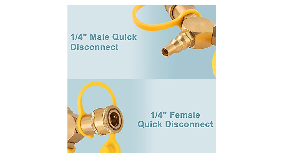 SHINESTAR RV Propane Quick Connect Splitter - Dual Use