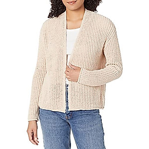 Velvet by Graham & Spencer womens Terrah Tape Yarn Shawl Cardigan Sweater, Tea, Large US